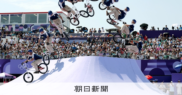 （都に描く）世界初のトリック、成功 BMXフリースタイル・パーク男子、中村輪夢 パリ五輪：朝日新聞